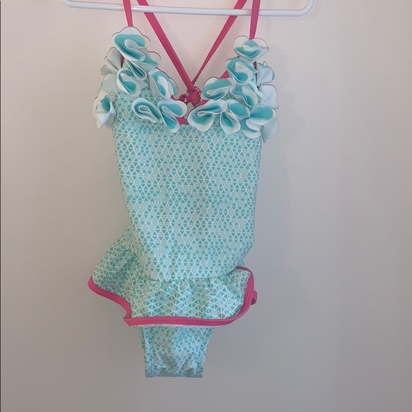 Floatimini | Swim | Floatimini Petal One Piece Swimsuit 5 Teal Pink ...